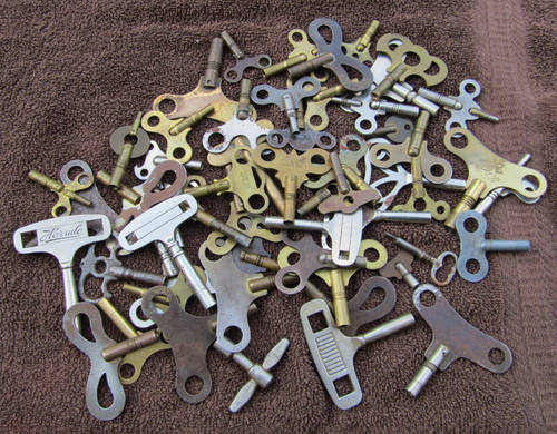 Vintage Lot of 55 Mantle Clock Winding Keys Collection | eBay