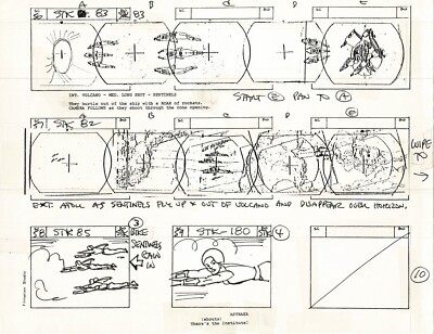 Young Space Sentinels 1977 Production Animation Storyboard Page ...