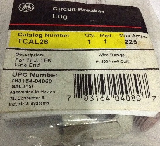 New General Electric Lug Kit TCAL26 Set of 3 Lugs TCAL 26 GE for sale ...