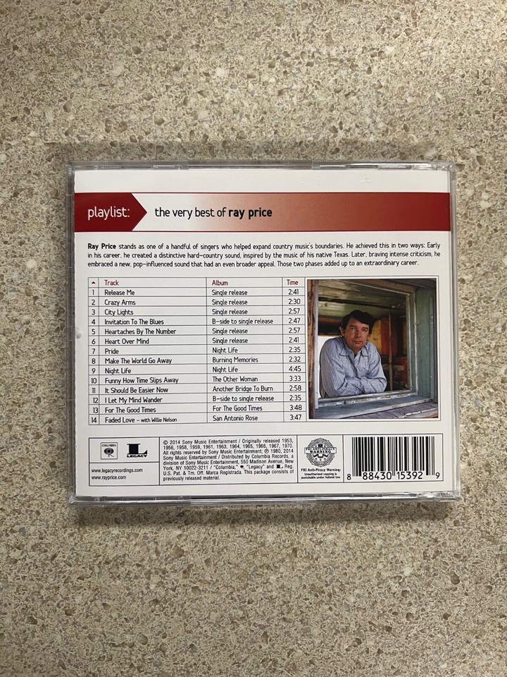 Playlist: The Very Best of Ray Price CD Used 888430153929| eBay