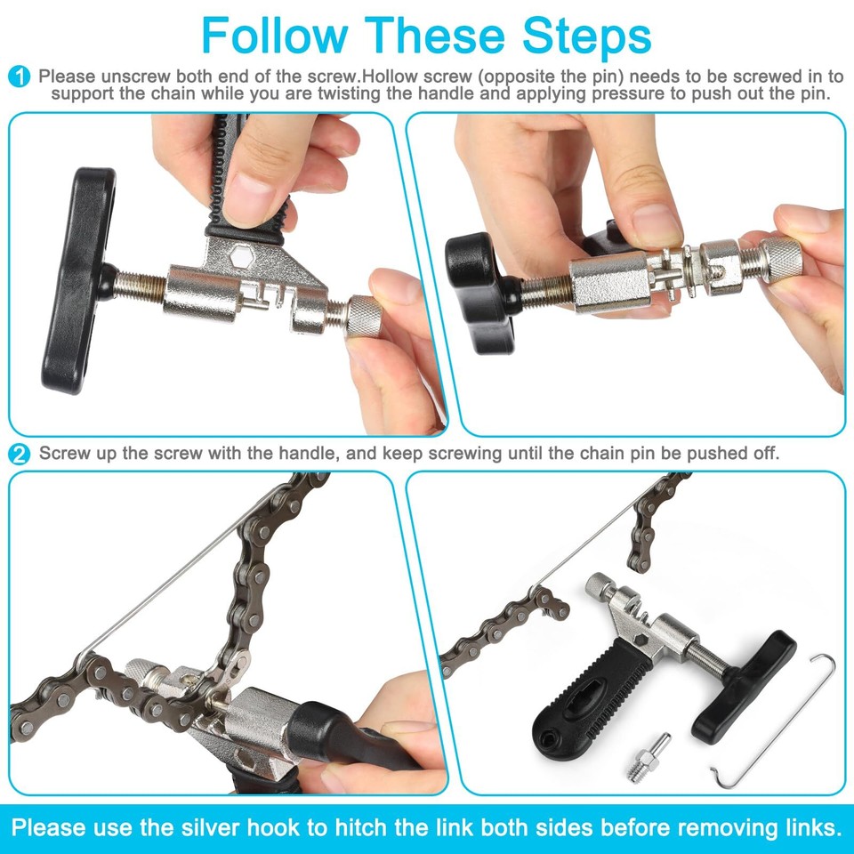 Bike Chain Splitter Cutter Breaker Universal Bicycle Chain Removal Tool ...
