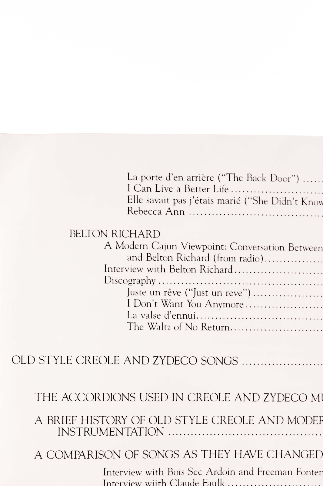 Cajun Music A Reflection Of A People 1984 Vol. 1 Louisiana Acadian ...