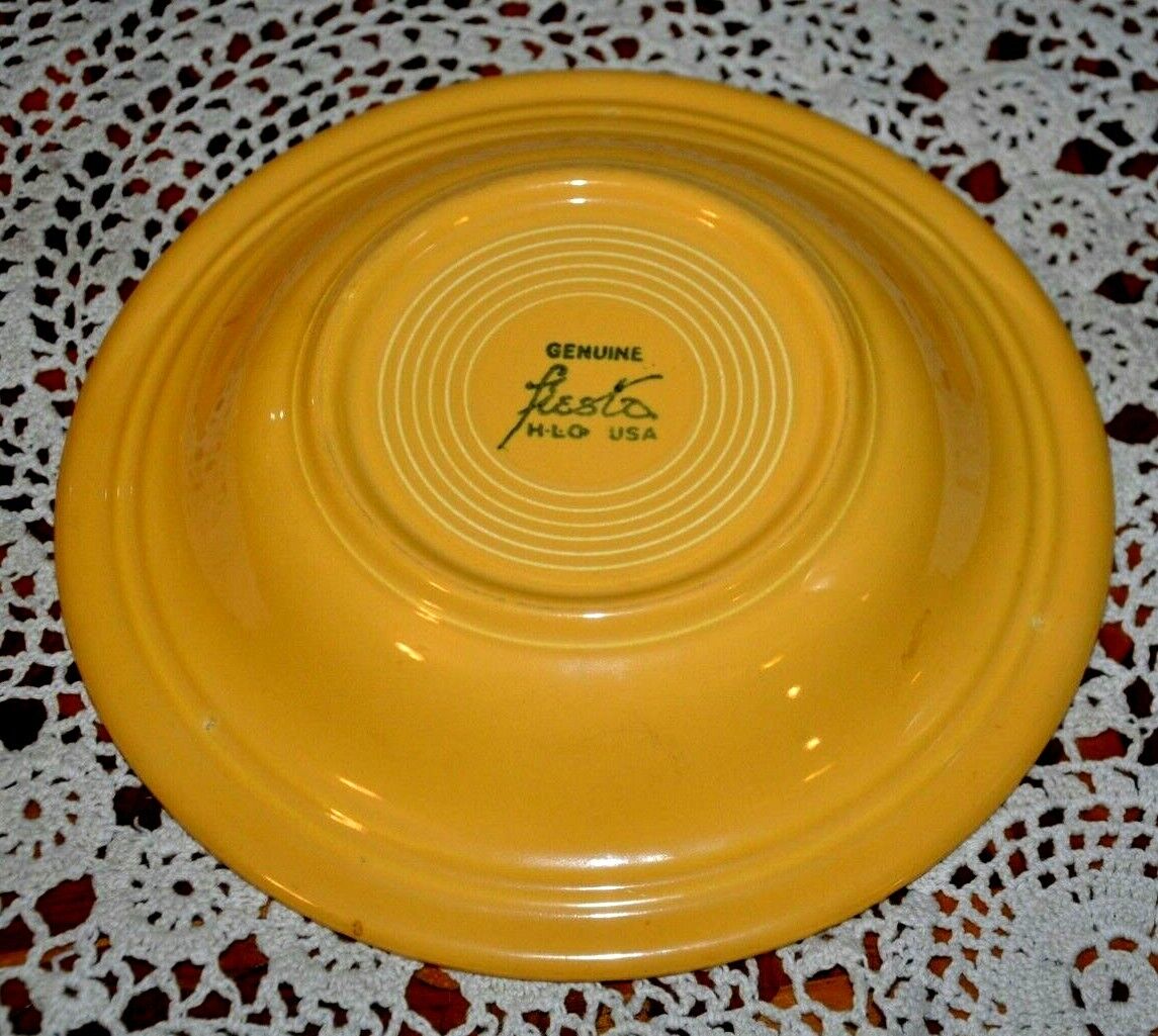 Original Fiestaware Fiesta Yellow Deep Plate Original Yellow Rimmed ...