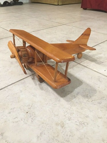 Wooden Model Airplane with String (line down right side of airplane ...