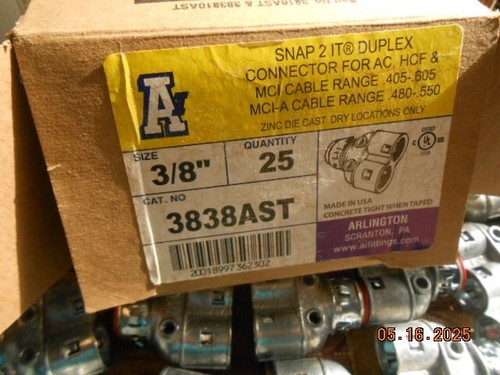 ARLINGTON 36 pc SNAP 2 IT DUPLEX ELECTRICAL CONNECTORS NEW 3838AST | eBay