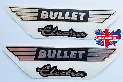 PAIR ROYAL ENFIELD BULLET ELECTRA TOOL BOX LEFT RIGHT SIDE STICKER @UK ...