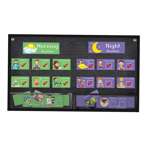 Kids Visual Schedule Calendar Daily Work Schedule for Boys Toddlers ...