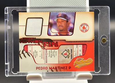 2002 Fleer Authentix Jersey Authentix Ripped Pedro Martinez #JA-PM HOF ...