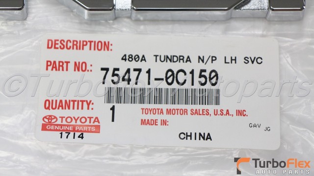 Toyota Tundra 2014-2018 TUNDRA Left Door Emblem 75471-0C150 Genuine OEM ...