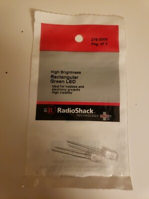 High Brightness Rectangular Green LED #276-0009 by RadioShack | eBay