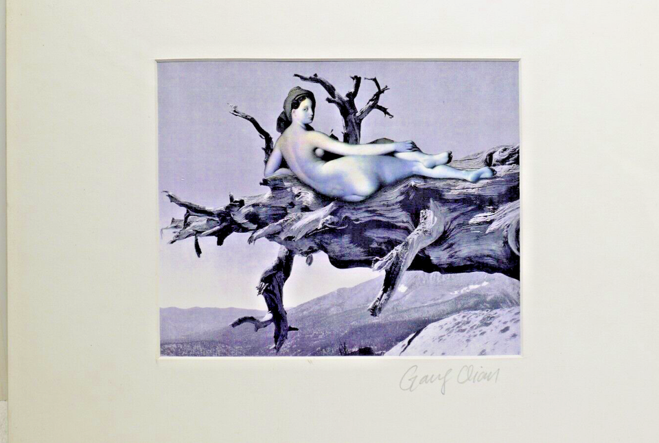 Art,Original/Grande Odalisque/Ingres/Reclining ,tree/signed/1990/G.Q ...