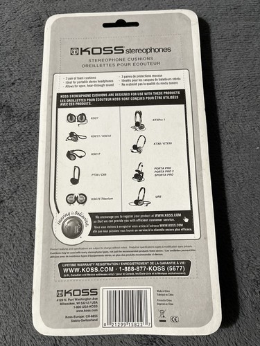 Koss Stereophone Headphones Foam Replacement Cushions- 3 Pairs NIP | eBay