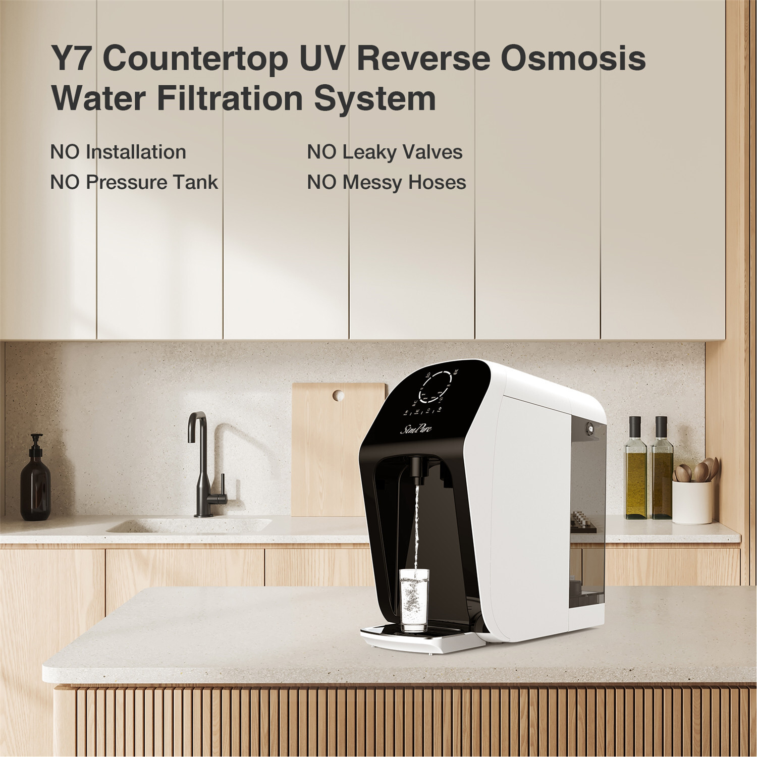 4-Stage UV Countertop Reverse Osmosis Water Filter System Filtration ...