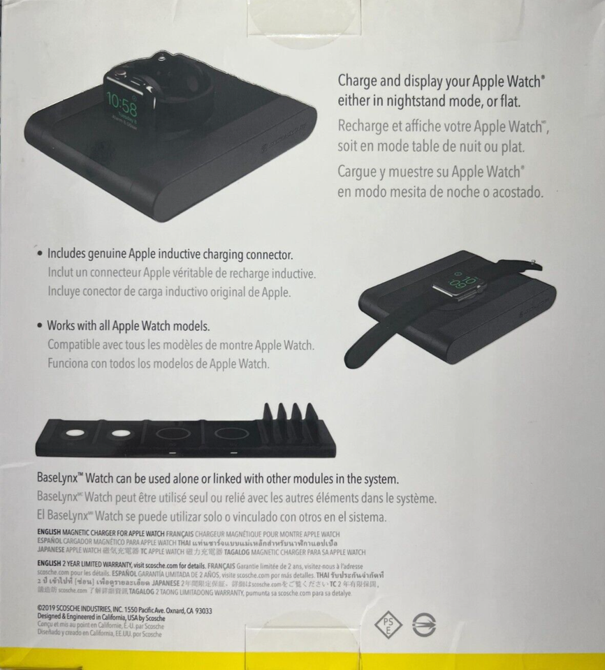 Scosche BaseLynx Watch Apple Watch Charging Station - Black | eBay