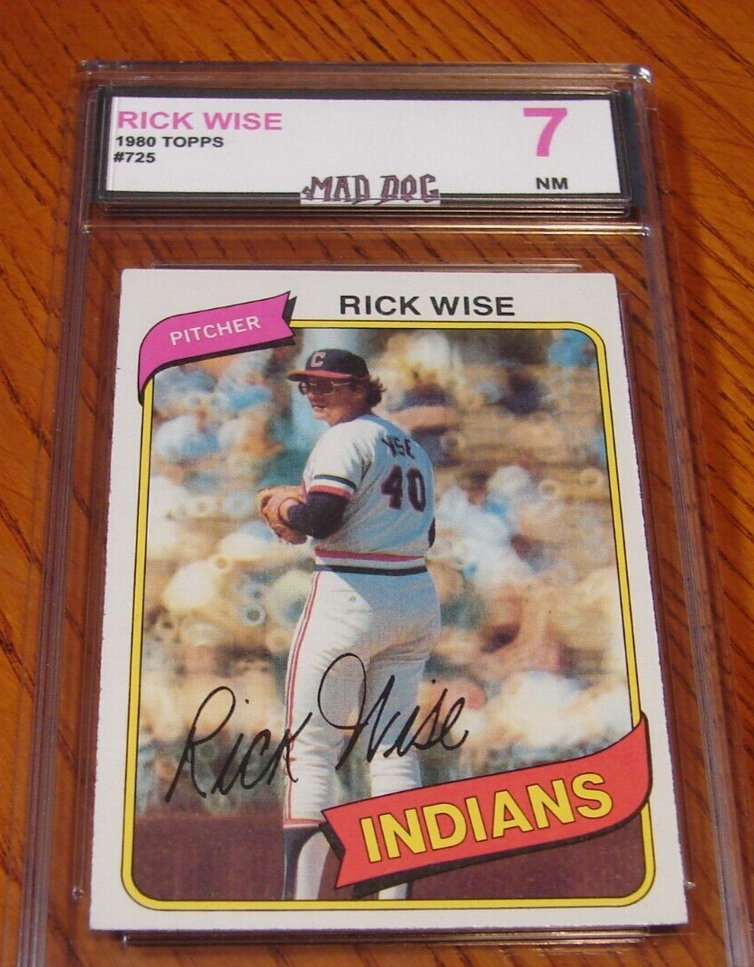 RICK WISE****1980 TOPPS #725****Set BREAK----MINT 7***INDIANS***Mad Dog ...