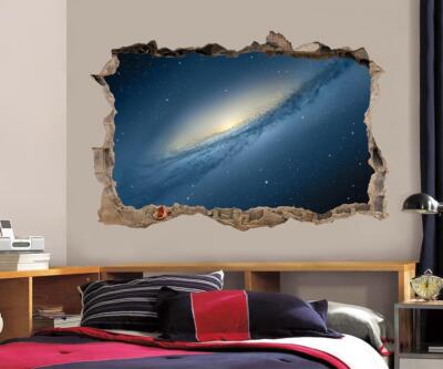 Space Galaxy Interstellar Stars 3D Smashed Wall Sticker Decal Art Mural ...