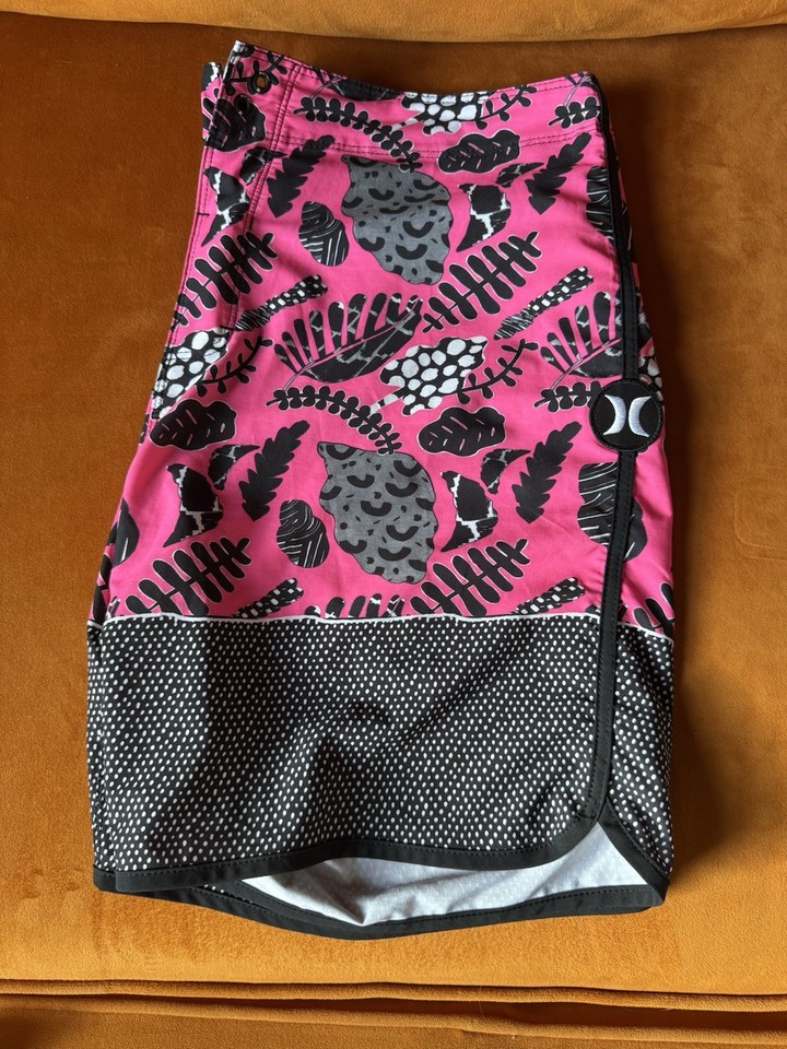 Hurley Mens Board Shorts Pink Size 34 Floral Print Surf Swim | eBay UK