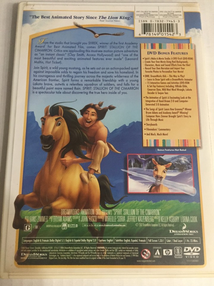 Spirit DVD Ships Free Same Day With Tracking | eBay
