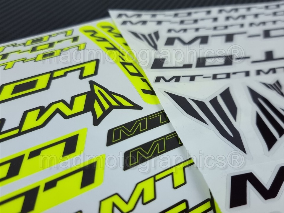 MT-07 Motorcycle Sticker Decal for Yamaha MT07 Laminated Fluorescent ...