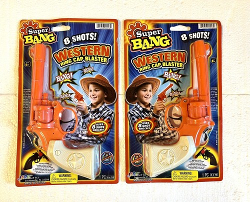 NEW 2x Wild West Western Sheriff Costume Toy Ring Cap Gun Blaster | eBay