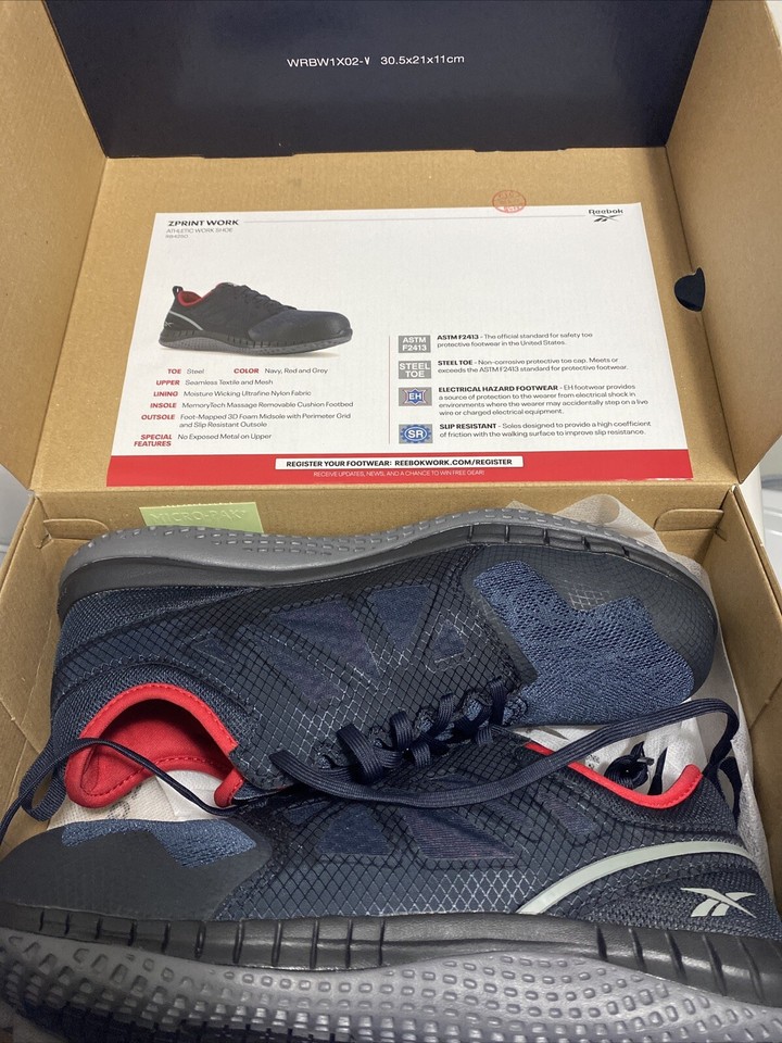 Reebok Men's Zprint Work Steel Toe ESD Shoes - Choose SZ/color | eBay