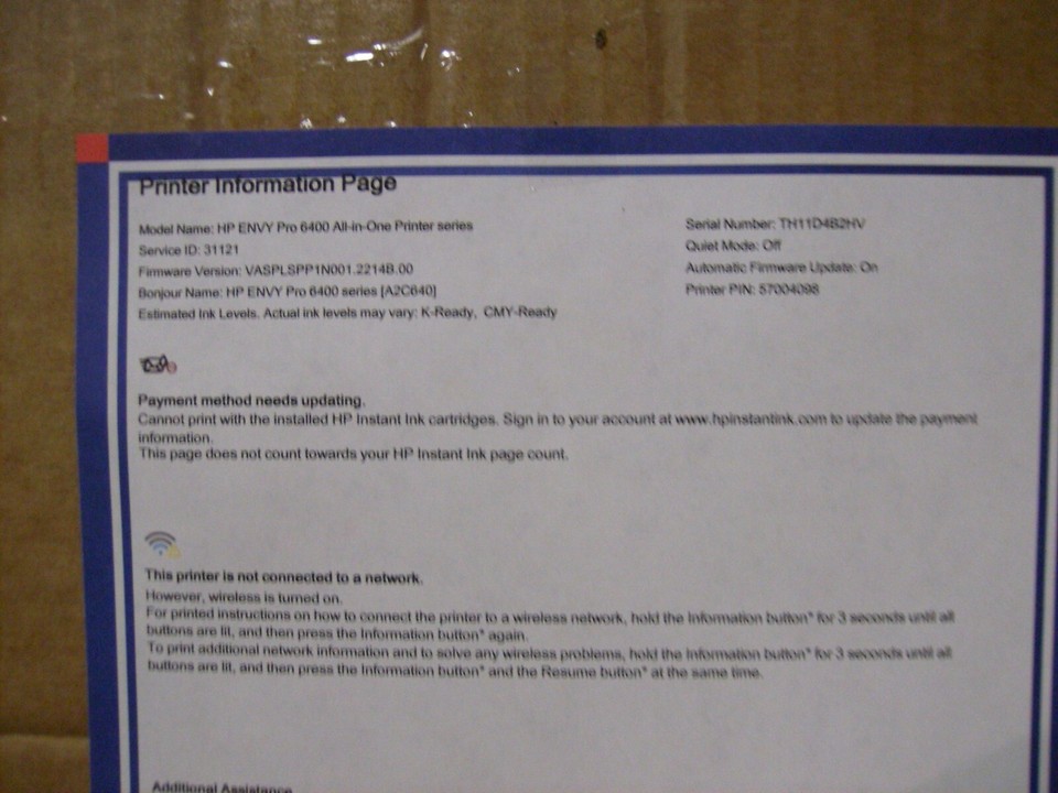 HP Envy Pro 6458 Wireless All-in-One Color Inkjet Printer | eBay
