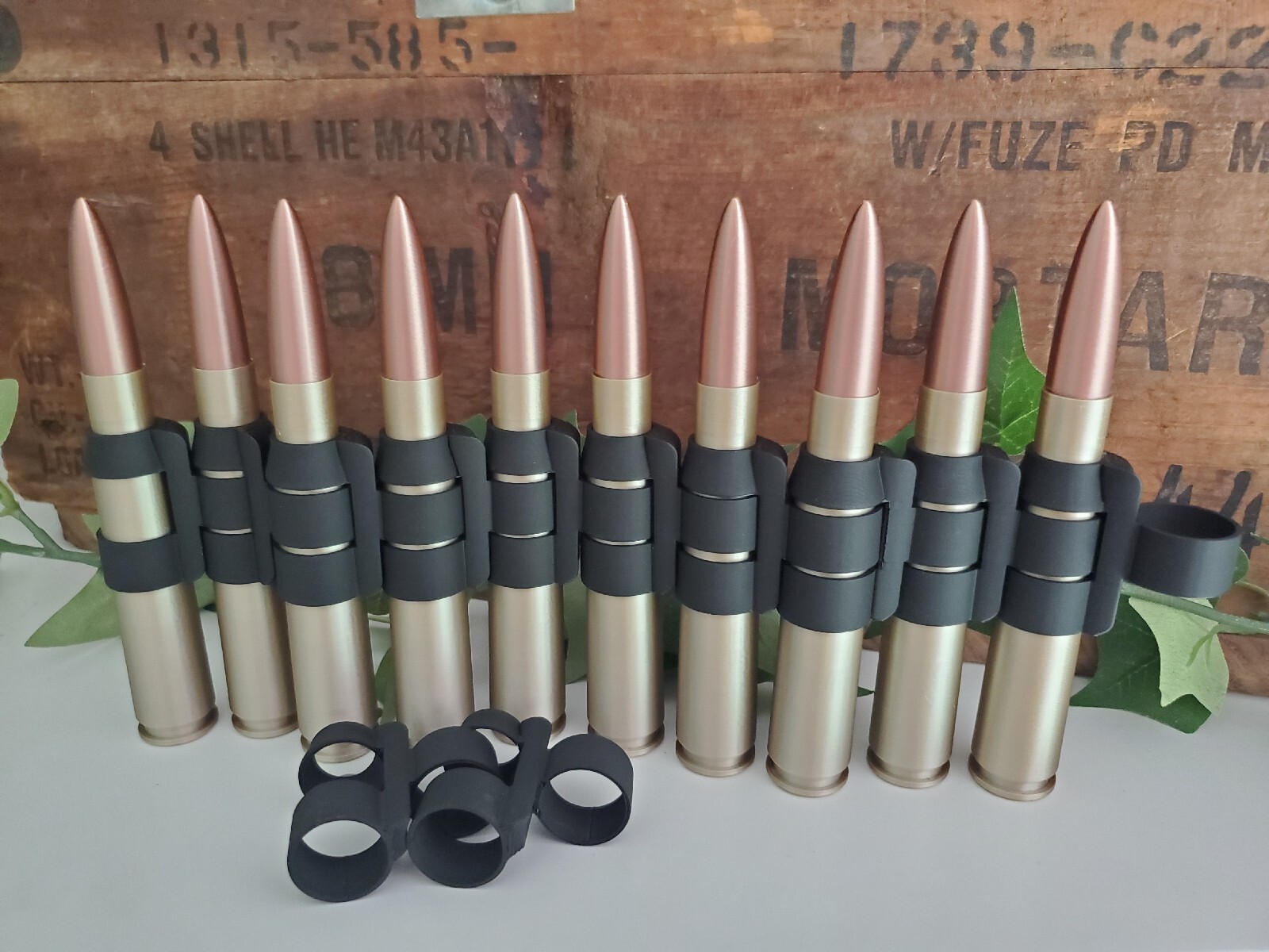 25 - DUMMY .50 Cal BMG Linked Ammunition - Accurate Size Plastic ...