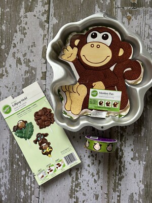 Wilton Monkey Cake Pan Candy Mold & Ribbon | eBay