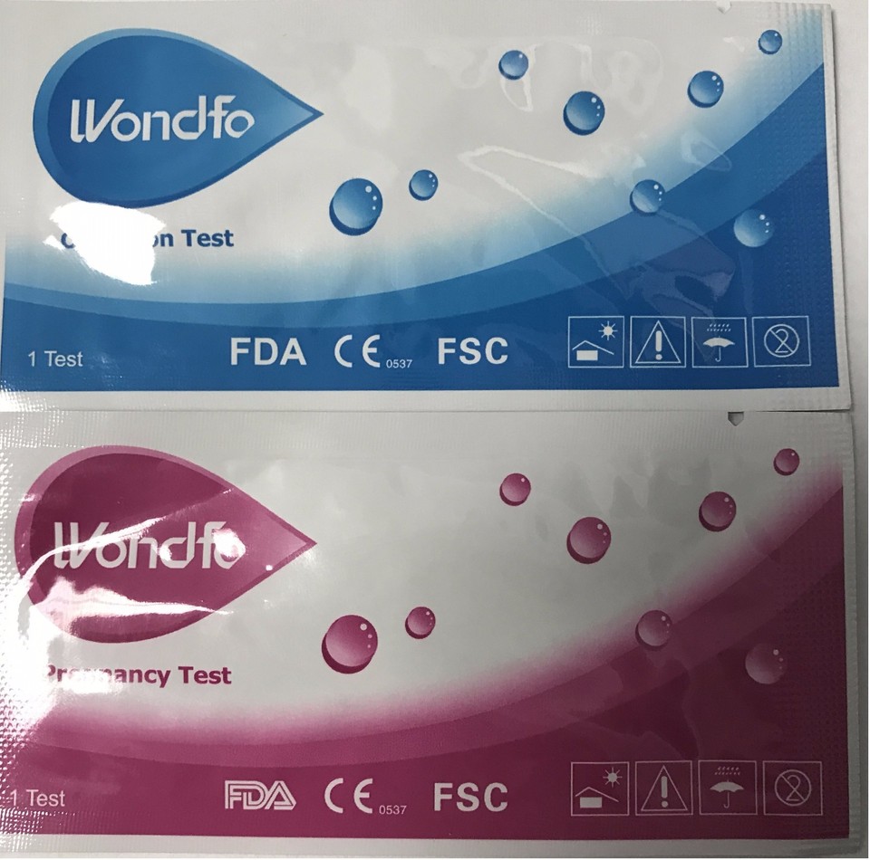 NEW WONDFO 100 ovulation and 20 pregnancy (100 LH+20 HCG) test strips ...