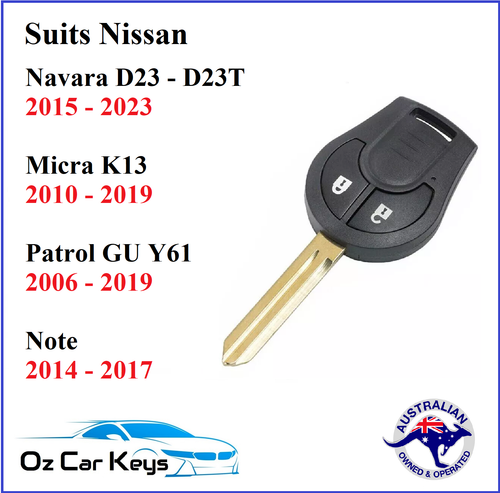 Remote Transponder Key for Nissan Navara D23 Micra K13 Patrol GU Y61 ...