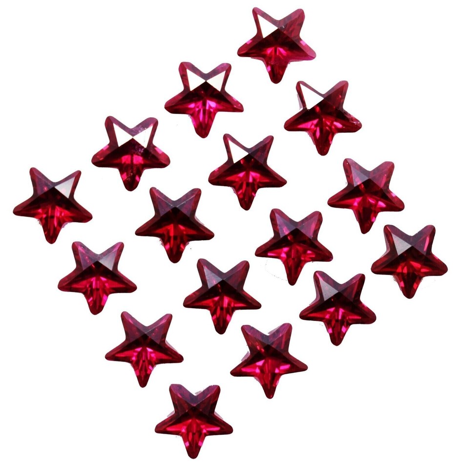 7 MM 16 Pcs Natural Red Ruby Star Cut Certified Loose Gemstone Lot | eBay