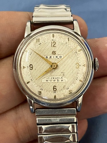 Extra Rare SEIKO SUPER Hand Winding antique vintage wrist watch runs | eBay