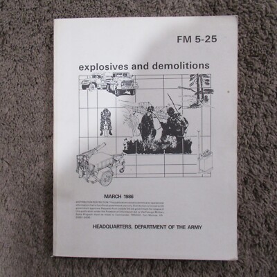 Military Book 5-25, Explosives and Demolitions, Used | eBay