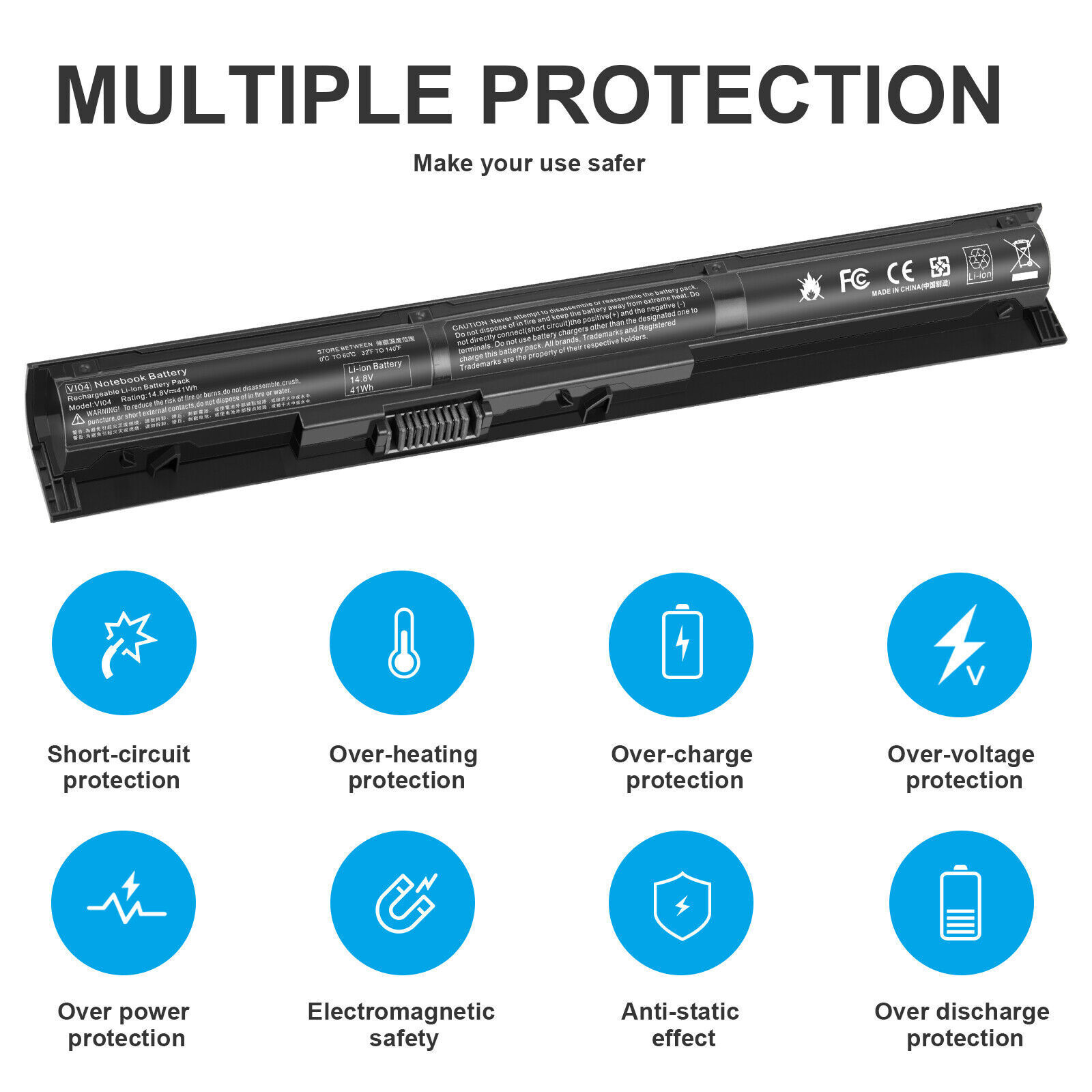For HP VI04 Battery Spare# 756743-001 756745-001 756744-001 756478-421 ...