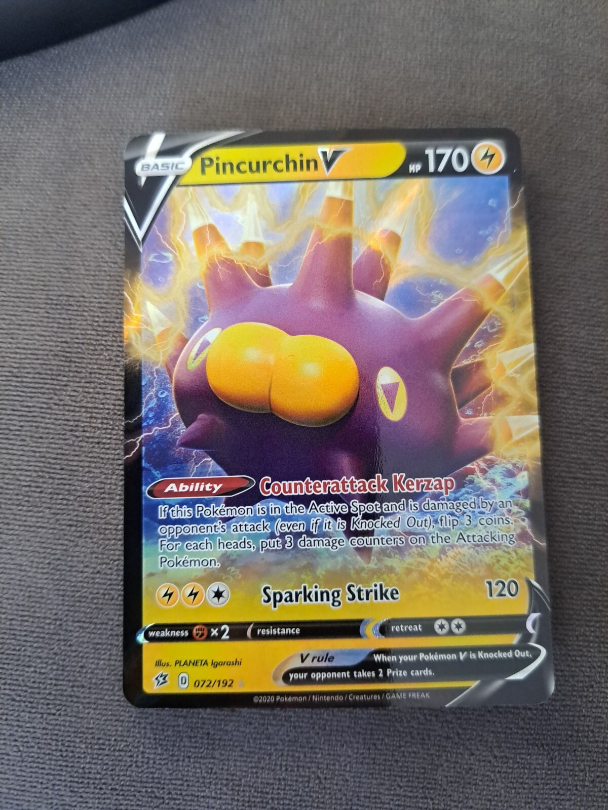 Pincurchin V 072/192 Rebel Clash- NM Ultra Rare Pokemon Card | eBay