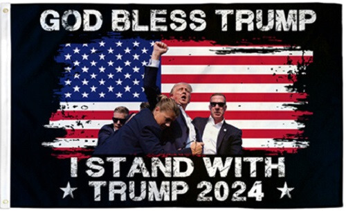 3X5 GOD BLESS TRUMP 45 47 JESUS CHRIST DOGE TARIFFS ELON MUSK FLAG ...