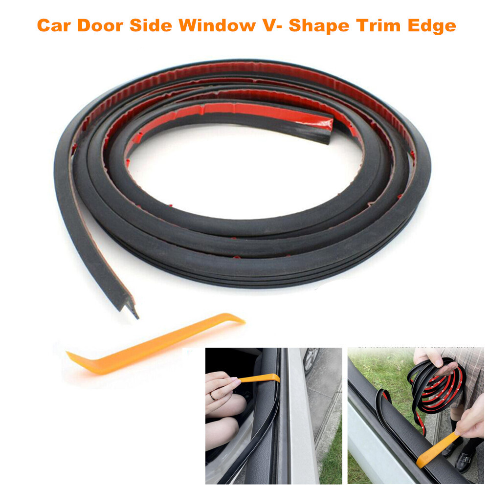 Weatherstrip Auto Car Door Side Window V- Shape Trim Edge Moulding Seal ...
