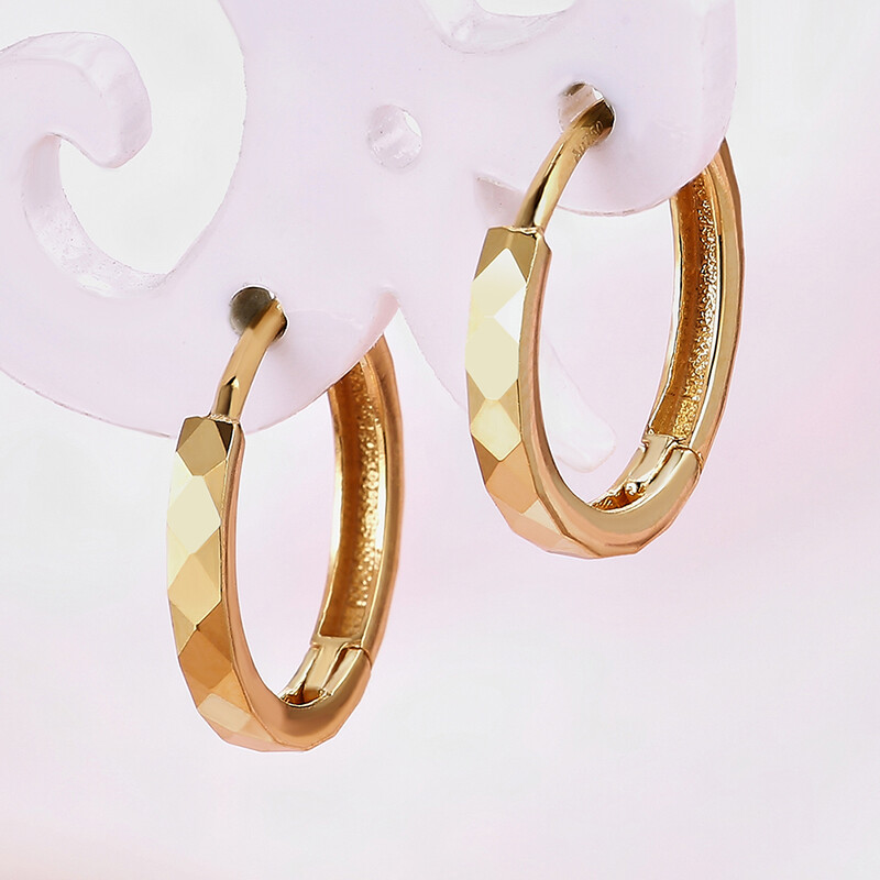 Real Au750 Pure 18K Yellow Gold Earrings Women Lucky Full Star Earrings ...