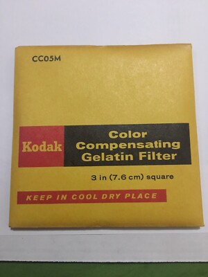 Kodak CC05M Color Compensating Filter, 75mm x 75mm, Gelatin Wratten ...