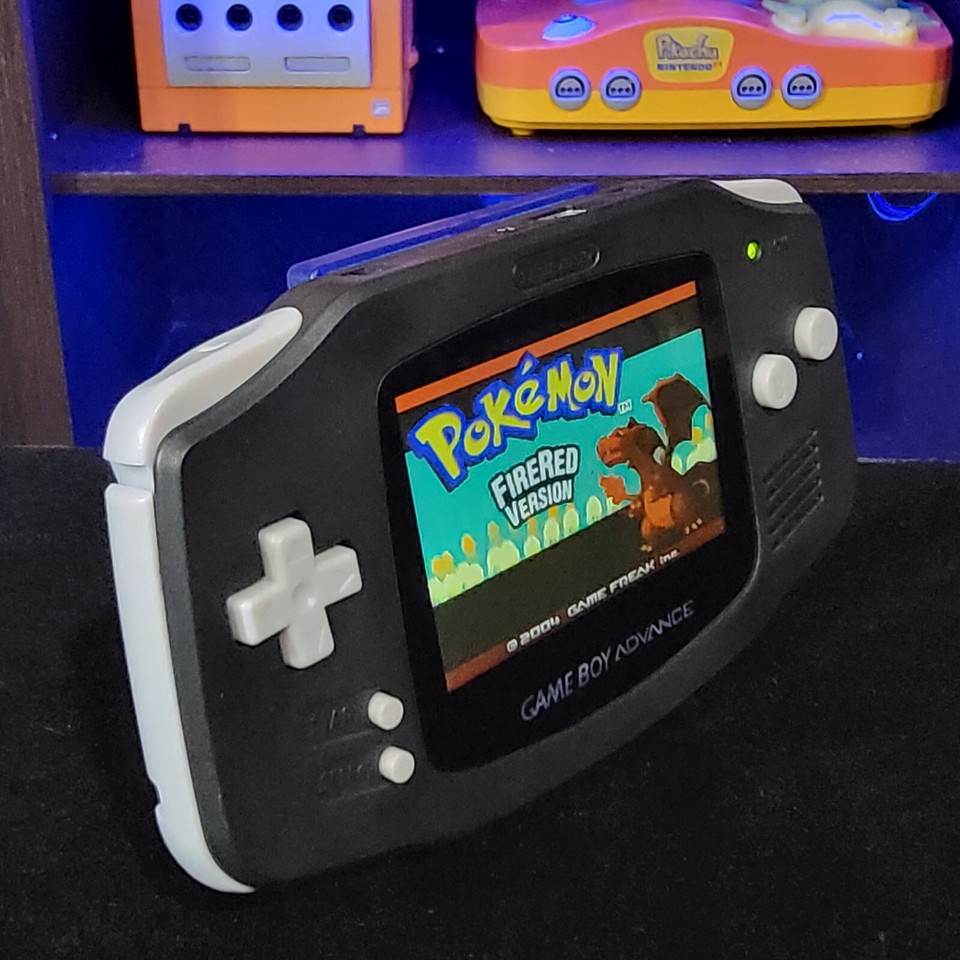 Black Game Boy Advance GBA Console with iPS V5 Backlight Backlit LCD ...