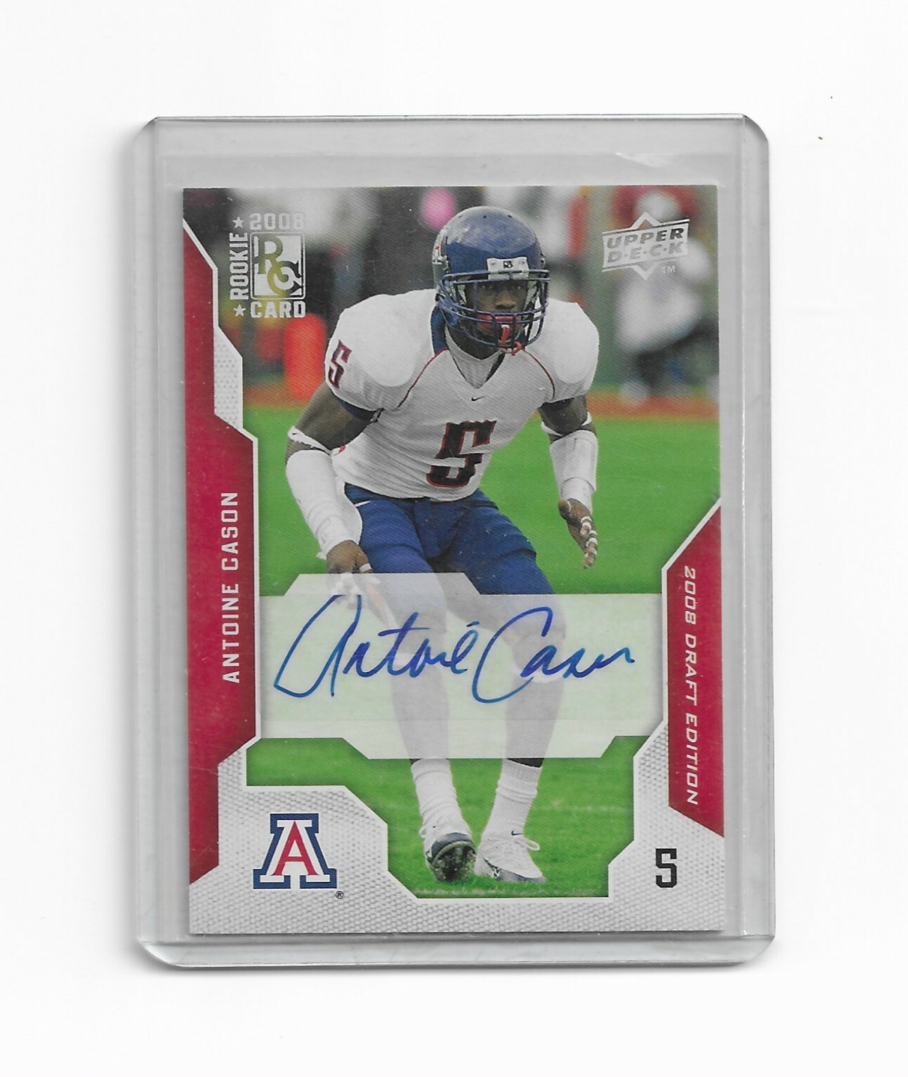 Autographed Antoine Cason 2008 UD NFL Draft Edition Rookie Card #6 ...