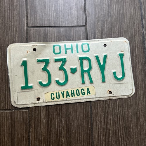 Vintage Ohio License Plate 133 RYJ RAY J | eBay