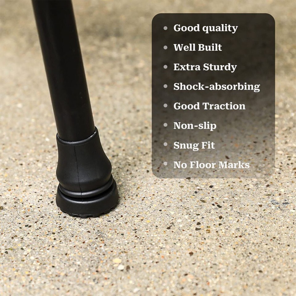 1/2/3/4 Pair Rubber Cane Tips 3/4 Inch Heavy Duty Walking Cane Tips ...