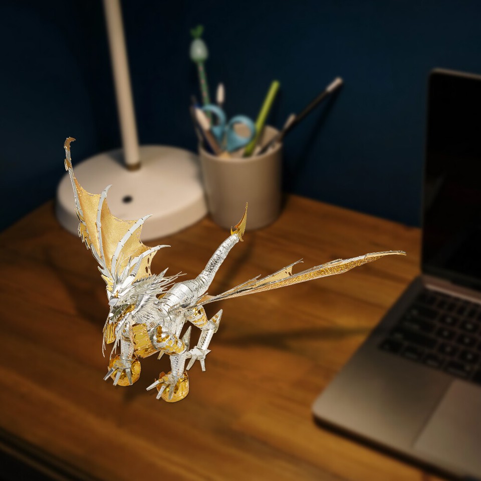 Piececool 3D Model Kits For Adult Glorystrom Dragon Metal Puzzle Model ...