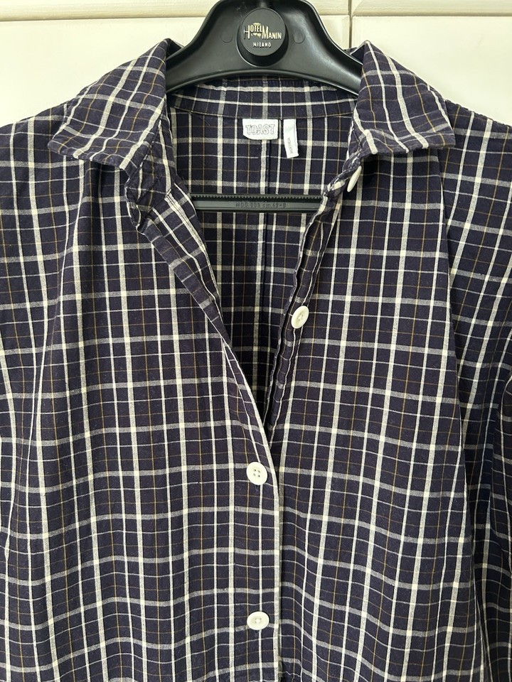 Toast Check Shirt Dress, Size M (UK12), Excellent Condition Deep blue ...