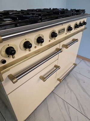 LPG FALCON 110CM RANGE COOKER IN CREAM AND BRASS. Ref--ED270 | eBay UK