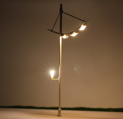 L038 5pcs Model Railway Lamppost lamps Street Yard Lights HO OO TT ...