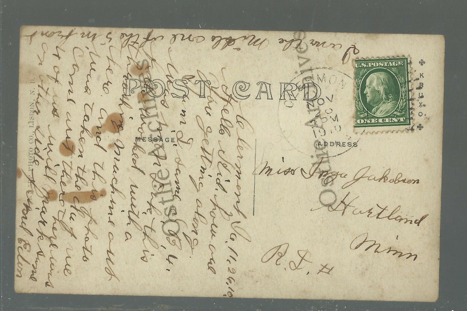 Englevale NORTH DAKOTA RPPC 1910 MAIN STREET Hotel Keenan nr Gwinner ...