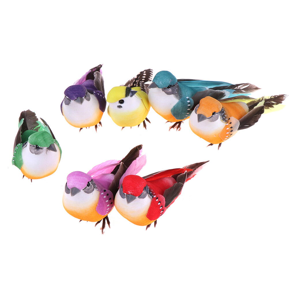 Mini fake birds artificial feather foam doves wedding decor venue ...