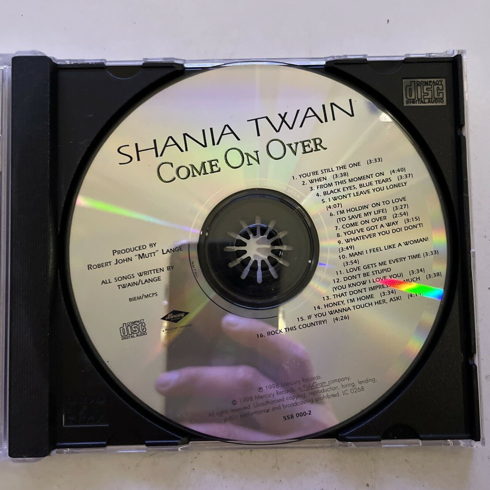 Shania Twain – Come On Over (CD, 1997) Album 731455800029 | eBay